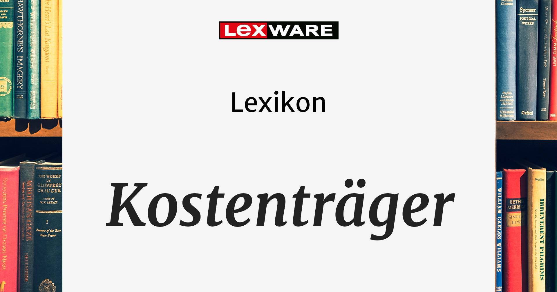 Kostenträger: Begriffsdefinition & Wissen kurz erklärt