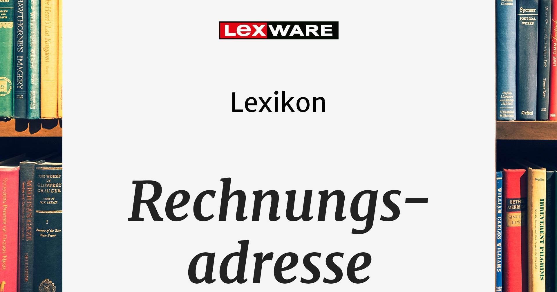 Rechnungsadresse - Das steckt hinter dem Begriff